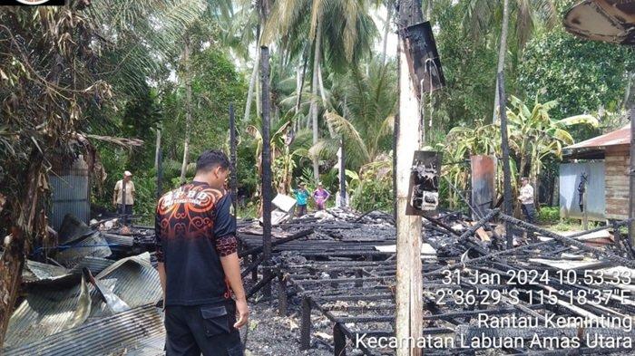 Api Mengamuk di Desa Rantau Kaminting HST, Satu Unit Rumah Hangus - Banjarmasinpost.co.id