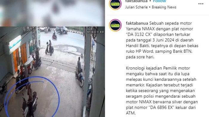 Viral Sepeda Motor Tertukar di Halaman Gerai ATM Handil Bakti Batola ...