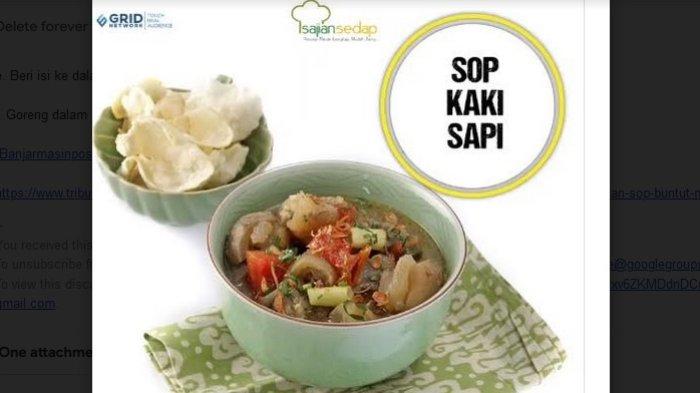 Resep Ide Sajian di Hari Raya Idul Adha 2023, Sop Kaki Sapi dan Tahu ...