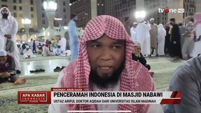 Sosok Ustadz Ariful Bahri Penceramah di Masjid Nabawi Madinah Asal Indonesia, Jemaah Haji Mesti ...