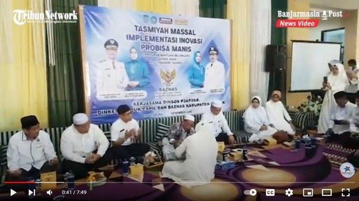 VIDEO Tasmiyah Massal Dilengkapi Piduduk di Kota Martapura, Tahun Depan ...