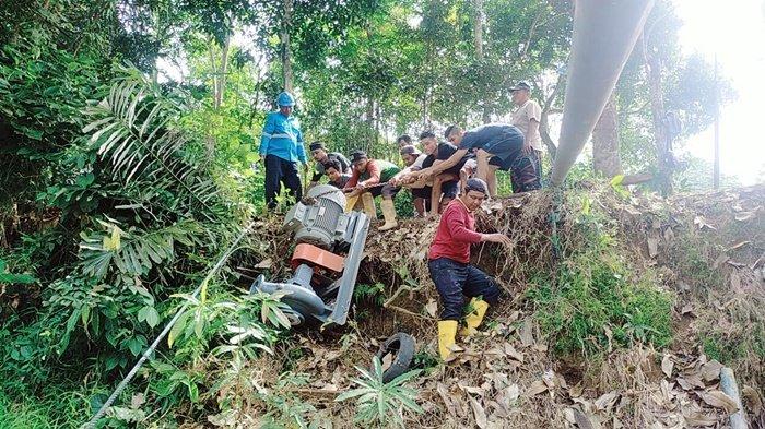 Pompa Intake PDAM Balangan di Gunung Pandau Terbakar, Tim Teknik ...