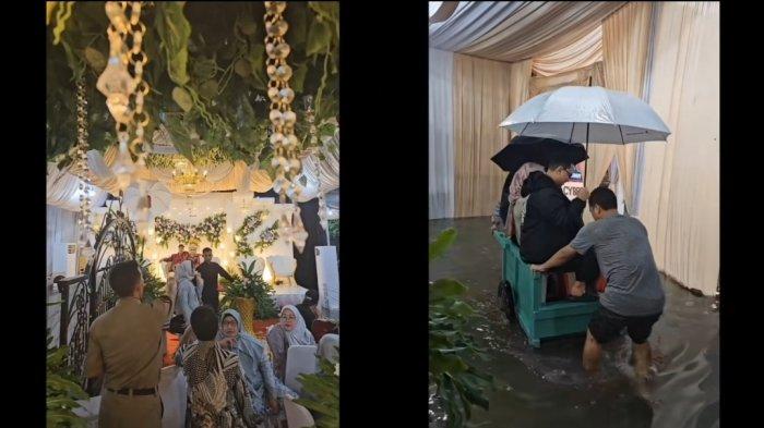 Viral Tamu Undangan Pernikahan di Kebayoran Baru Diangkut dengan Gerobak, Resepsi Jalan Meski ...