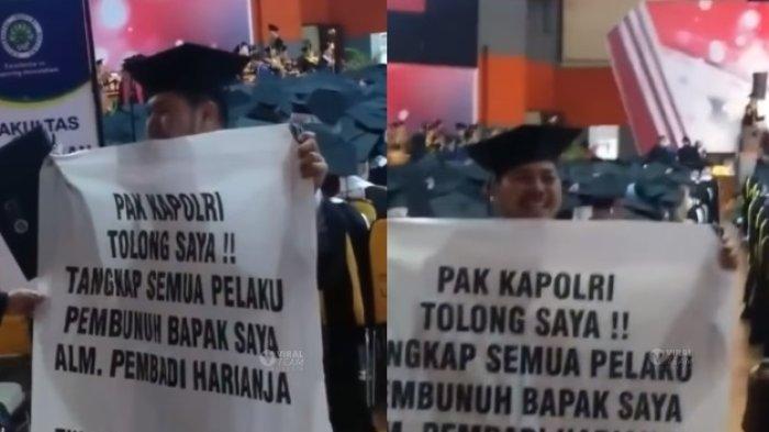 Viral Mahasiswa asal Lampung Bentangkan Spanduk Minta Kapolri Tangkap ...