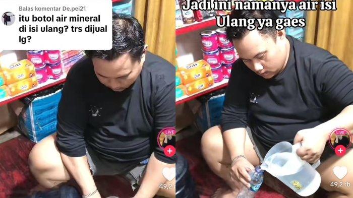 Aksi Pria di Ternate Jual Air Isi Ulang Pakai Botol Kemasan Plastik ...