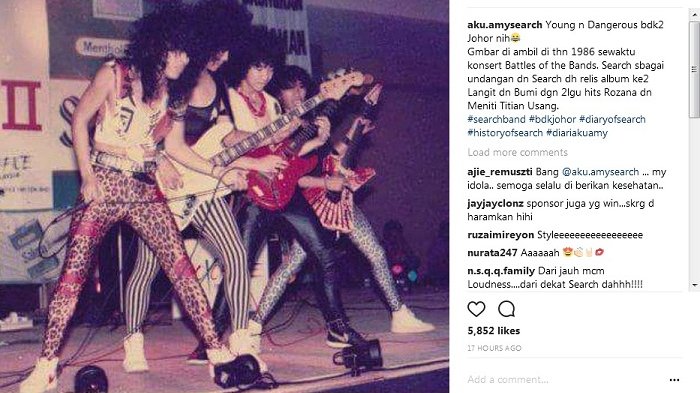 Amy Search Posting Foto Lawas Band Search, Warganet Malaysia Terkenang ...