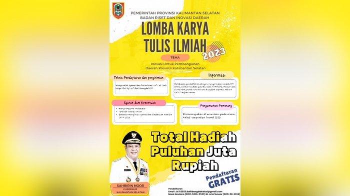 Terbuka untuk Umum, Pemerintah Provinsi Kalimantan Selatan Gelar Lomba ...