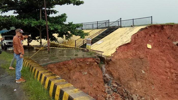 Tanggul Pintu Limpasan Embung di Tala Longsor, Begini Kondisinya ...