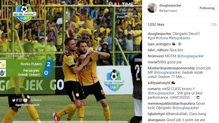 Berhasil Cetak Gol Pertama, Douglas Packer: Terima Kasih Tuhan ...