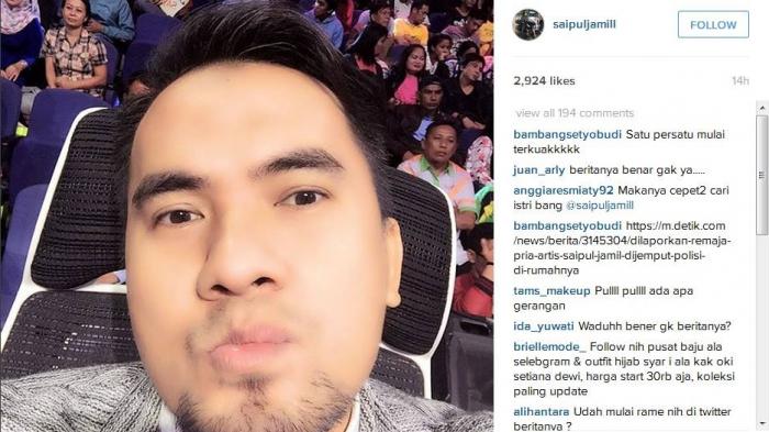 Instagram Saiful Jamil Diserbu, Netizen Tanyakan Soal Penangkapan Artis ...