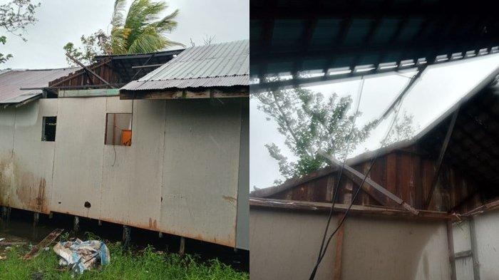 Atap Terbang Diterjang Puting Beliung, Pemuda Pagatan Besar Takisung ...
