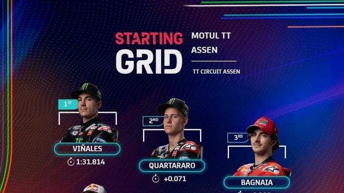 Jadwal Siaran TV MotoGP Belanda 2021 Live Streaming Trans7 Hari Ini, Simak Urutan Starting Grid ...