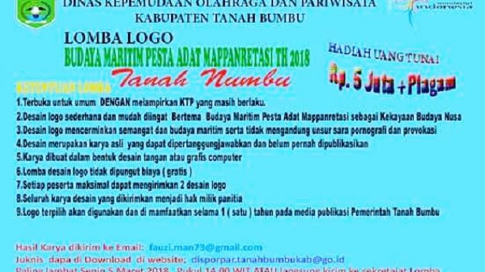 Pemkab Tanbu Gelar Lomba Desain Logo HUT Tanbu ke-15, Ini Jumlah ...