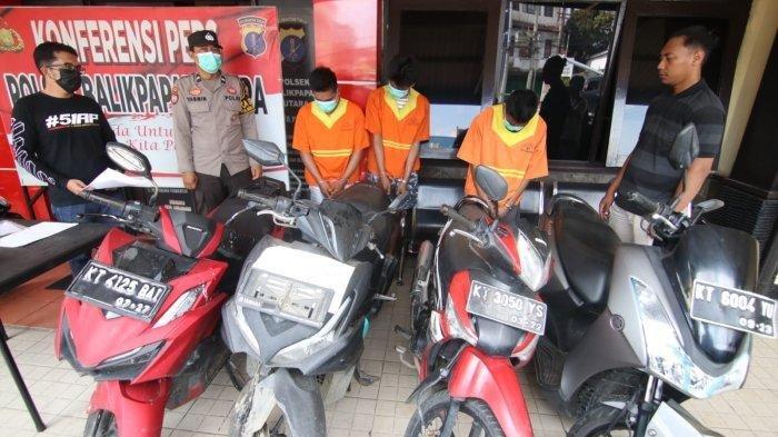 Tiga Tersangka Pencurian Motor di Balikpapan Diringkus Polisi, Sasar Motor Tertinnggal Kunci ...