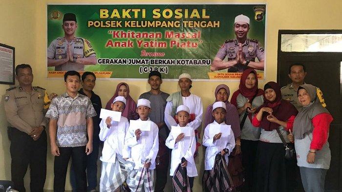 Polsek Kelumpang Tengah Gandeng GJBK, Gelar Khitanan Anak Yatim Piatu - Banjarmasinpost.co.id