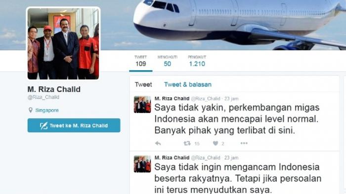 Riza Chalid Mengaku Tak Bersalah: "Saya Tidak Ingin Mengancam Indonesia ...