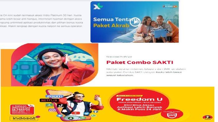 Promo Paket Kuota Internet Murah Telkomsel XL dan Indosat, Nonton ...