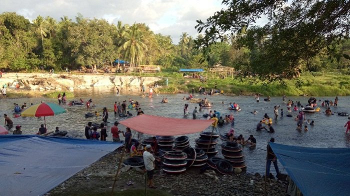 Sungai Manggasang Jadi Wisata Mandi Saat Cuaca Terik di Barabai, Begini ...