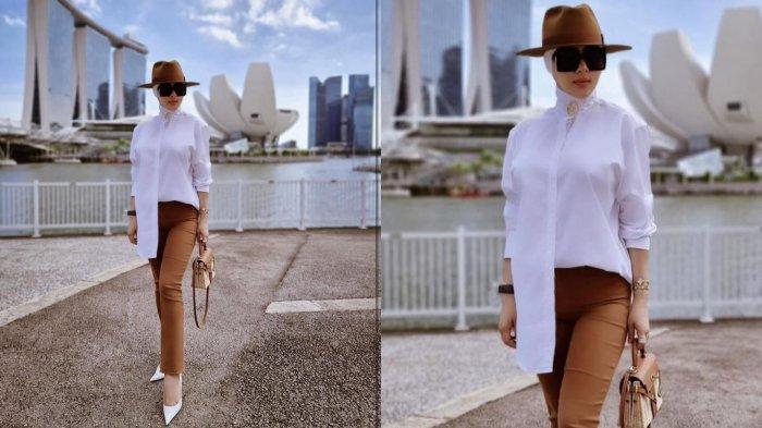 Pose Syahrini Jinjing Tas Kunjungi Tempat Elit di Singapura Terekam ...