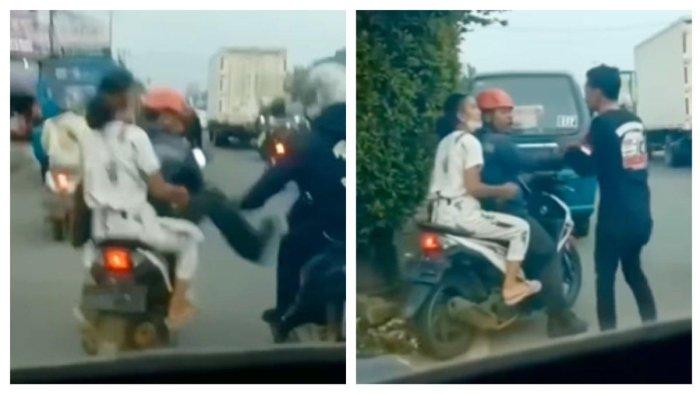 Viral di Instagram, Pengendara Motor Tendang Patwal Ambulans, Ngotot tak Mau Beri Jalan ...
