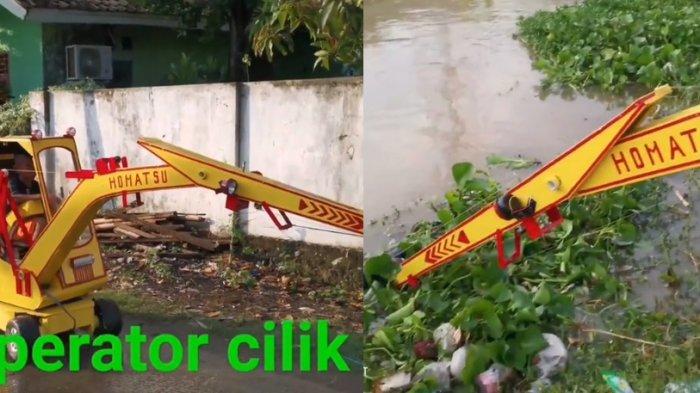 Viral di TikTok, Tukang Sayur di Karawang Ciptakan Robot Excavator Mini ...