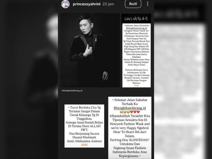 Percakapan Terakhir Syahrini dan Mendiang Hengki Kawilarang Diungkit ...