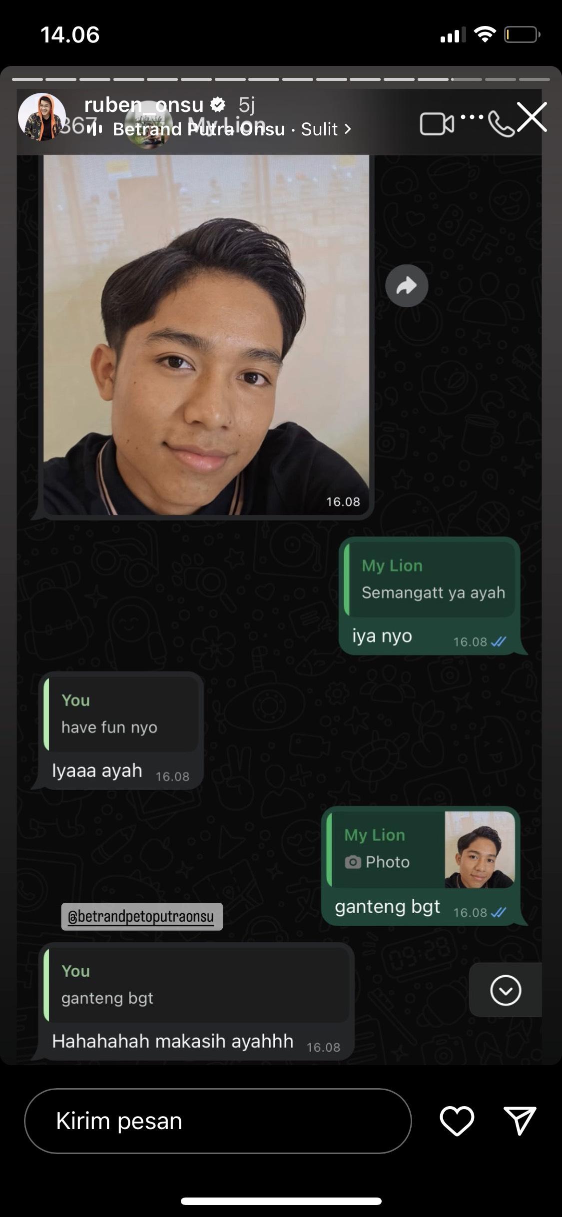 Isi Pesan Betrand Peto pada Ruben Onsu Kala Berjauhan Terekam, Wajahnya Tuai Pujian ...