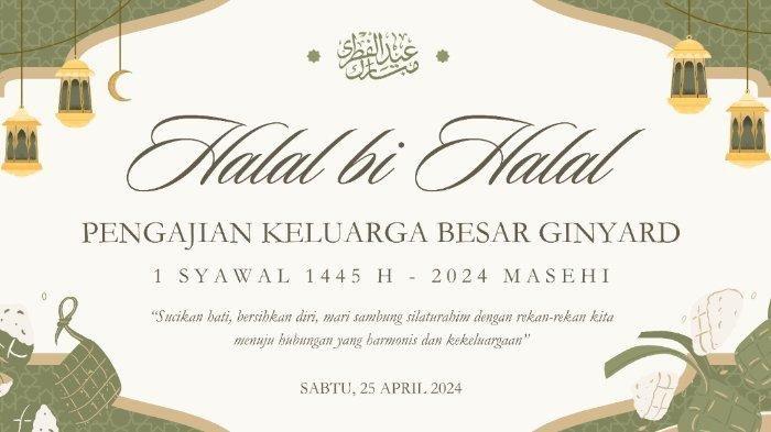 Berikut 30 Contoh Banner Halal Bihalal Lebaran 2024, Bisa Diedit dan Diunduh Secara Langsung ...