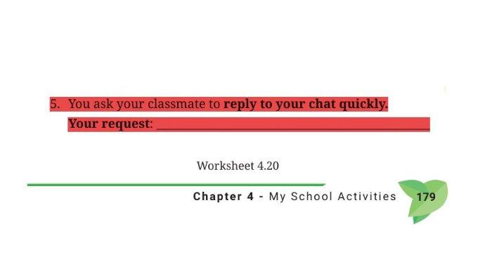 Kunci Jawaban Bahasa Inggris Kelas 7, You Ask Your Classmate to Reply ...