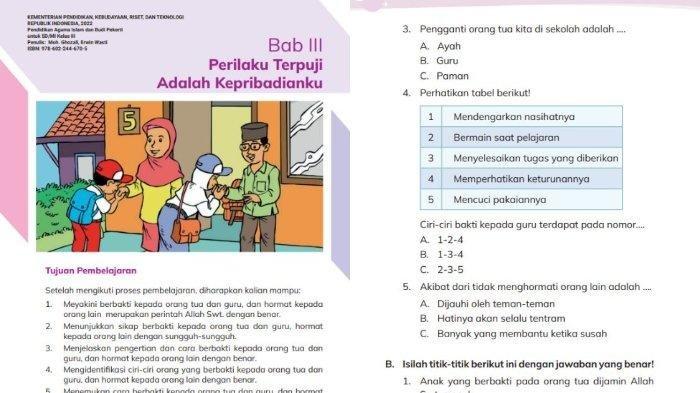 KUNCI JAWABAN PAI Kelas 3 Halaman 85-87 Kurikulum Merdeka Bab 3: 3 Hikmah Berbakti pada Guru ...