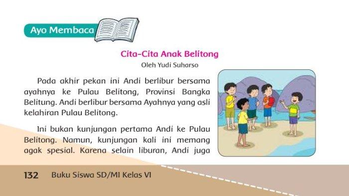 KUNCI JAWABAN Tema 9 Kelas 6 SD Halaman 132 - 134, Cita-Cita Anak ...