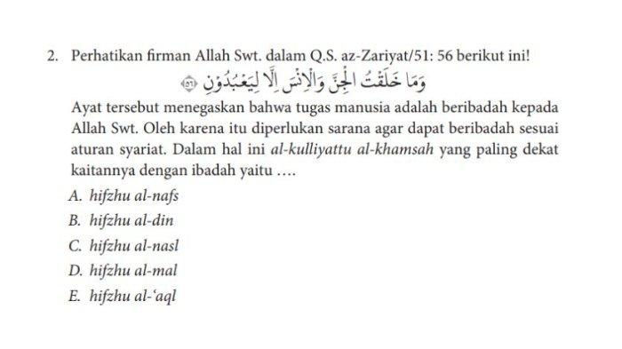 KUNCI JAWABAN PAI Kelas 10: Al-kulliyattu Al-khamsah yang Paling Dekat ...