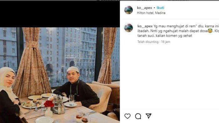 Ko Apex Pamer Umrah Bareng Dinar Candy, Minta Warganet Berhenti ...