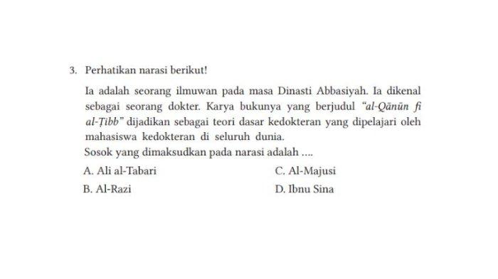 Kunci Jawaban PAI Kelas 8, Karya Bukunya yang Berjudul 'Al-Qanun fi Al-Ṭibb' Dijadikan Sebagai ...