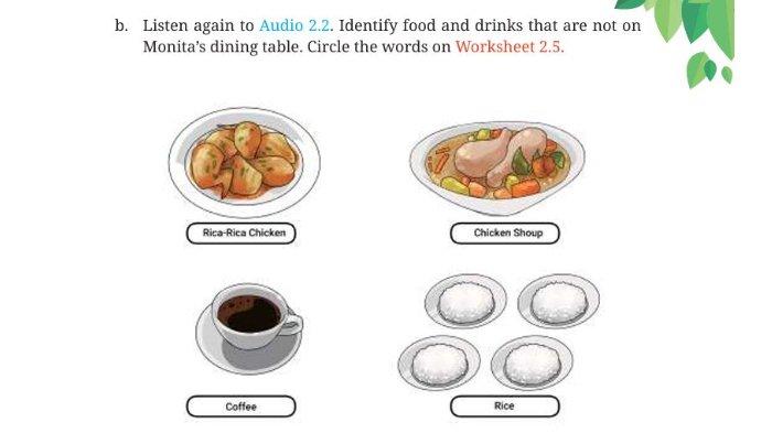 Kunci Jawaban Bahasa Inggris Kelas 7, Identify Food and Drinks That Are ...