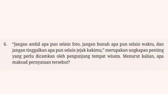 Kunci Jawaban Bahasa Indonesia Kelas 7 Edisi Revisi, Jangan Ambil Apa ...
