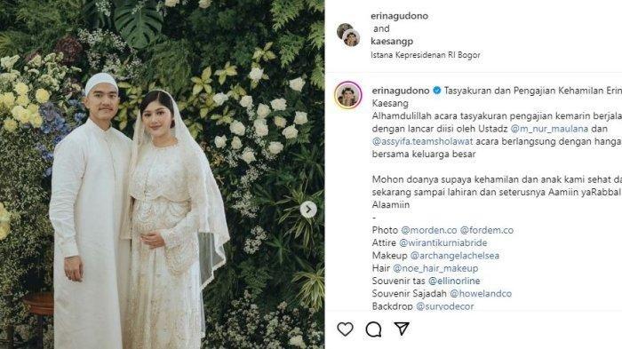 Momen Erina Gudono dan Kaesang Pangarep Gelar Pengajian 4 Bulan Kehamilan - Tribunbanten.com