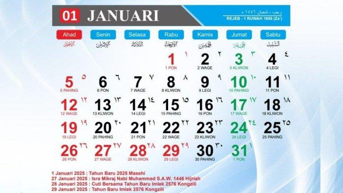 LINK Download Kalender Hijriah Kalender Hijriah 1446-1447 H, Lengkap Jadwal Puasa Ramadan 2025 ...
