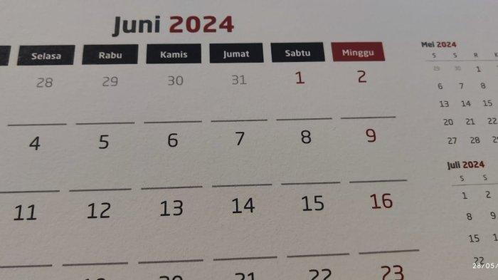 Daftar Kalender Juni 2024, Ada Dua Hari Libur Nasional dan Satu Hari ...