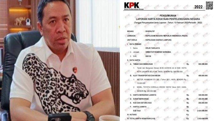 Harta Kekayaan Kombes Erlin Tangjaya, Dirresnarkoba Polda Banten ...
