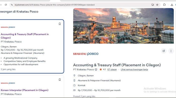 Info Loker Banten, Krakatau Posco Cilegon Buka Lowongan Kerja Gaji Rp10 ...