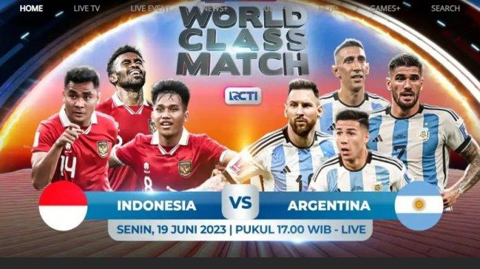 Link Streaming Timnas Indonesia vs Argentina di FIFA Matchday Live di RCTI Plus - Tribunbanten.com