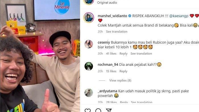Marshel Widianto Dapat Restu Putra Presiden Jokowi untuk Maju Pilkada ...