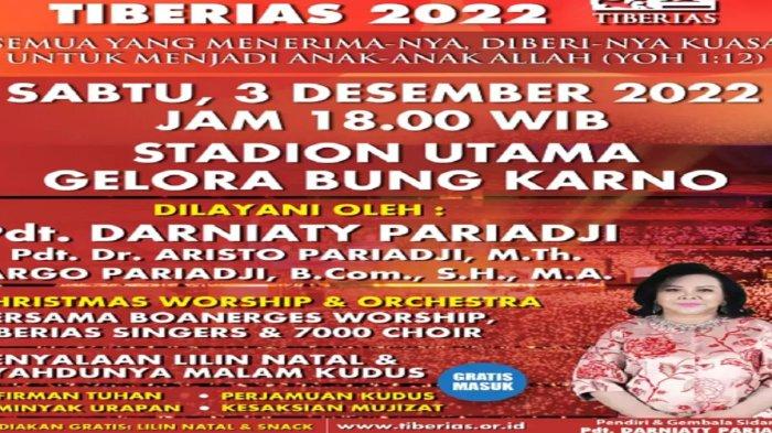 Ibadah Natal Gereja Tiberias Indonesia di Stadion GBK Dikawal 1.000 ...