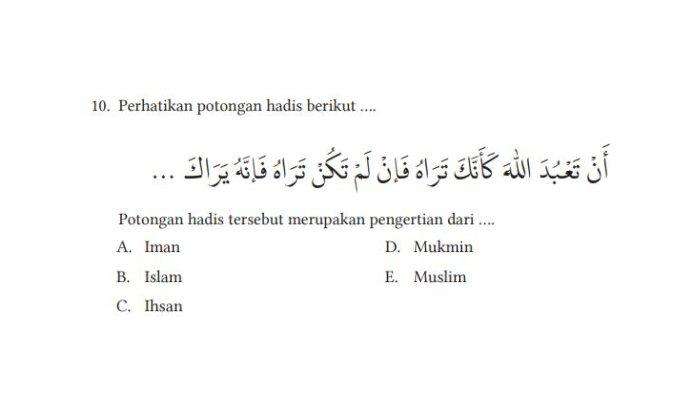 Kunci Jawaban PAI Kelas 12 Kurikulum Merdeka, Potongan Hadis Tersebut ...
