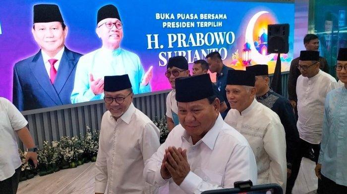 Prabowo Hadiri Bukber Bareng PAN, Disambut Zulhas dan Hatta Rajasa, Guss Miftah Ikut Hadir ...