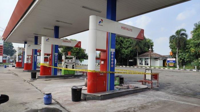 Kondisi Terkini SPBU Cibeber Cilegon Pasca Terbakar, Garis Polisi ...