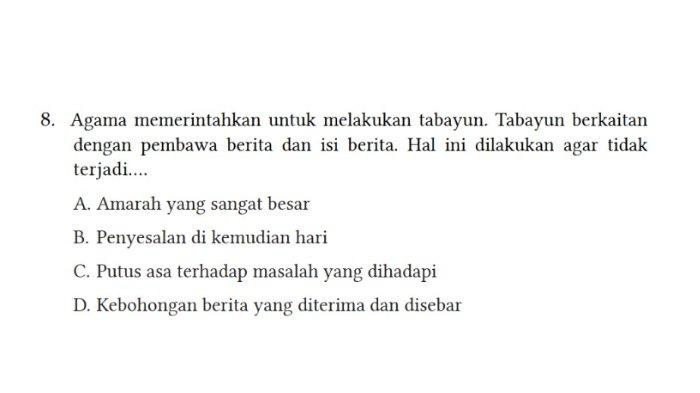 KUNCI JAWABAN PAI Kelas 7 Kurikulum Merdeka Halaman 192, Agama ...