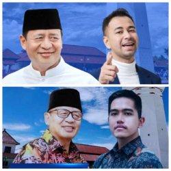 Perbandingan Foto Wahidin Halim-Raffi Ahmad dan Wahidin Halim-Kaesang ...