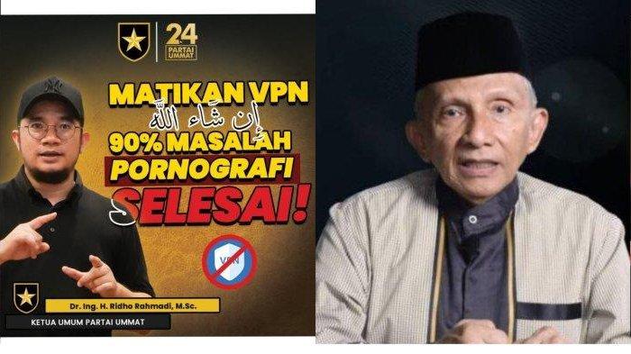 Berantas Pornografi Jadi Janji Partai Ummat Jika Menang Pemilu 2024, Amien Rais: VPN Kita ...